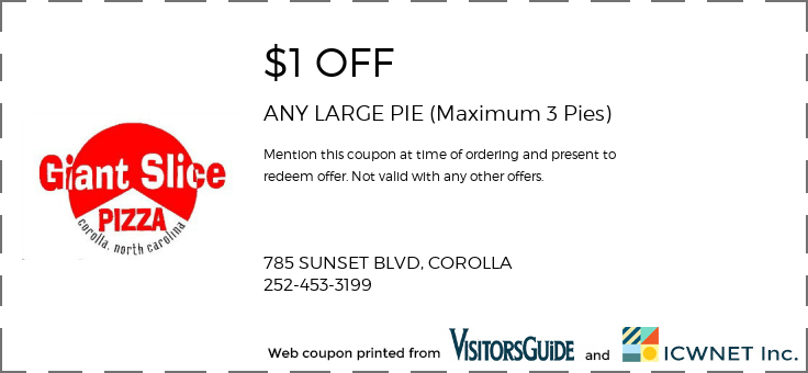 Giant Slice Pizza Deals & Promos - KillDevilHills.com